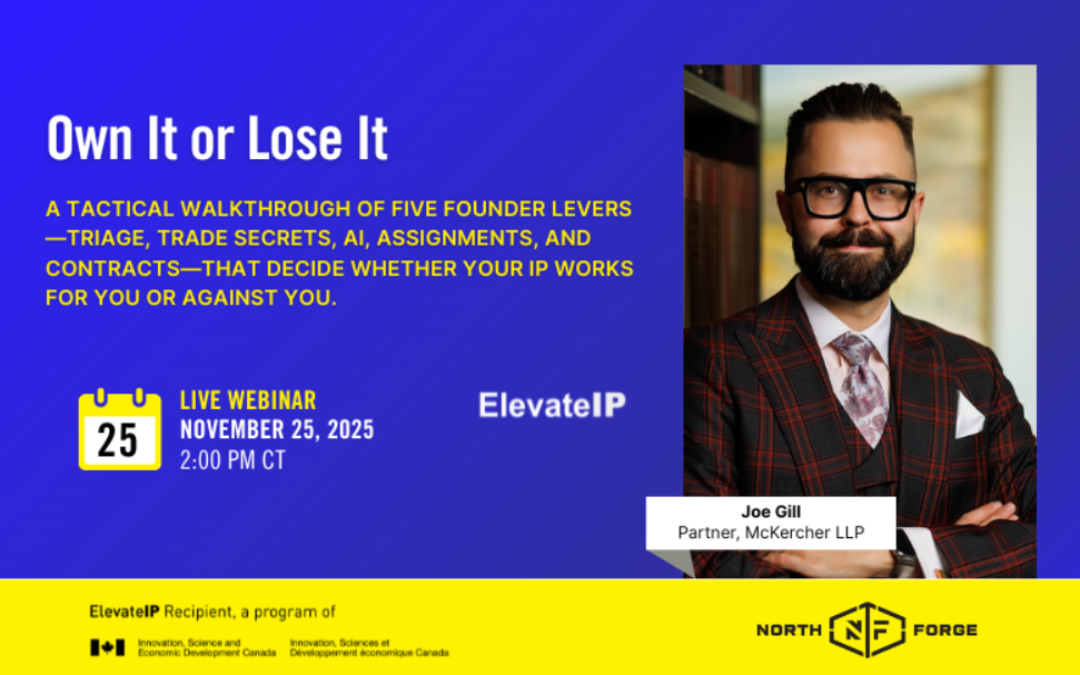 ElevateIP November Webinar - "Own It or Lose It" - Innovation Saskatchewan